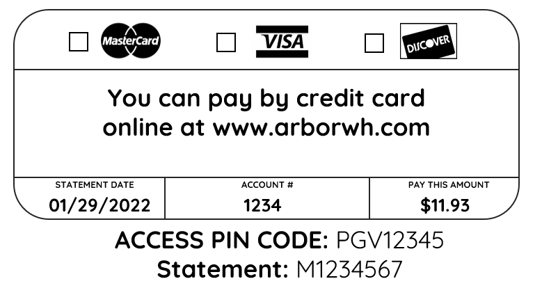 Pay Your Bill | Arbor